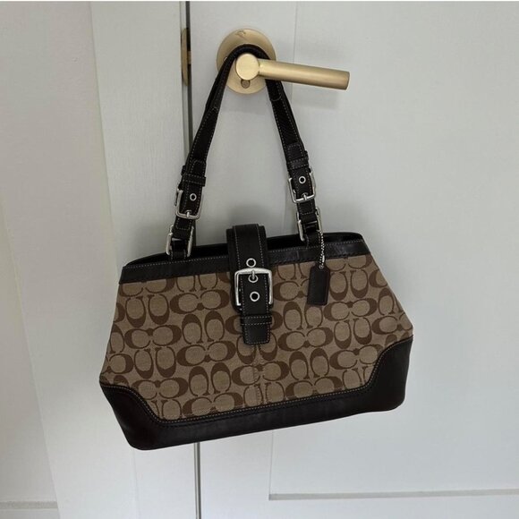 Coach | Bags | Authentic Coach Signature Y2k Vintage Shoulder Bag Tote ...